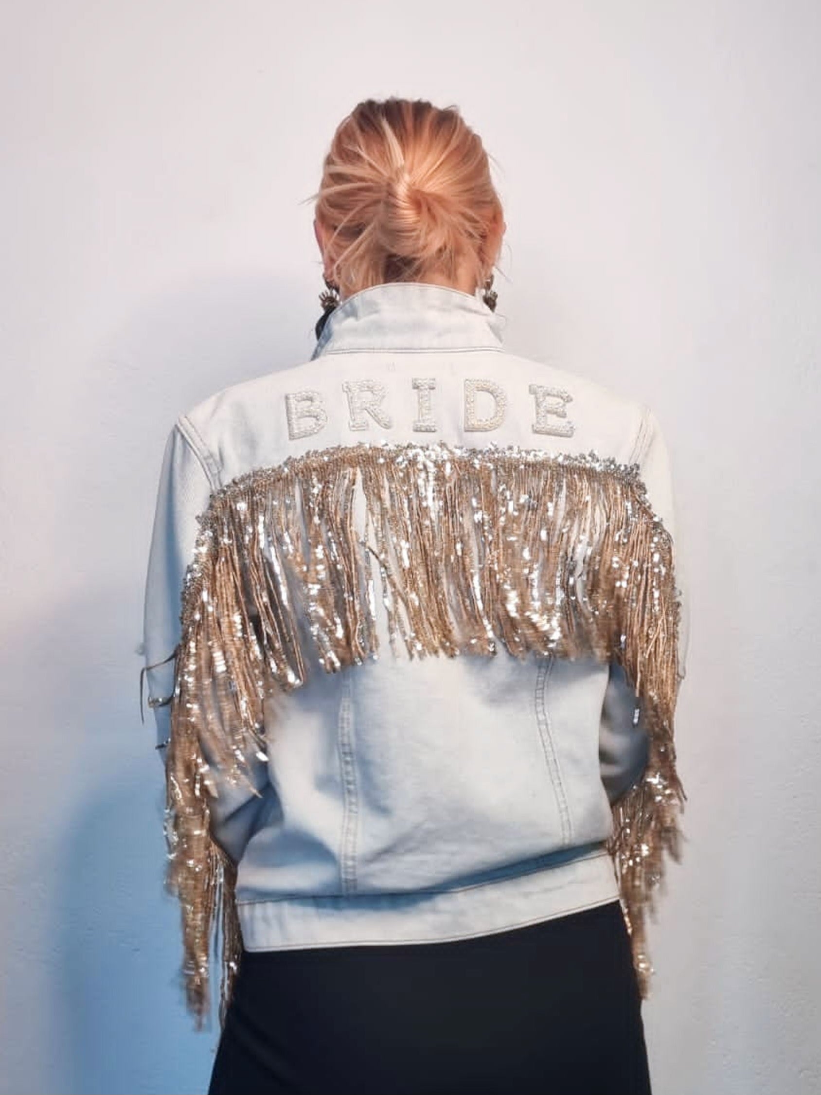 Denim Gold Fringe Bride Jacket – Flock Fashion & Accessories