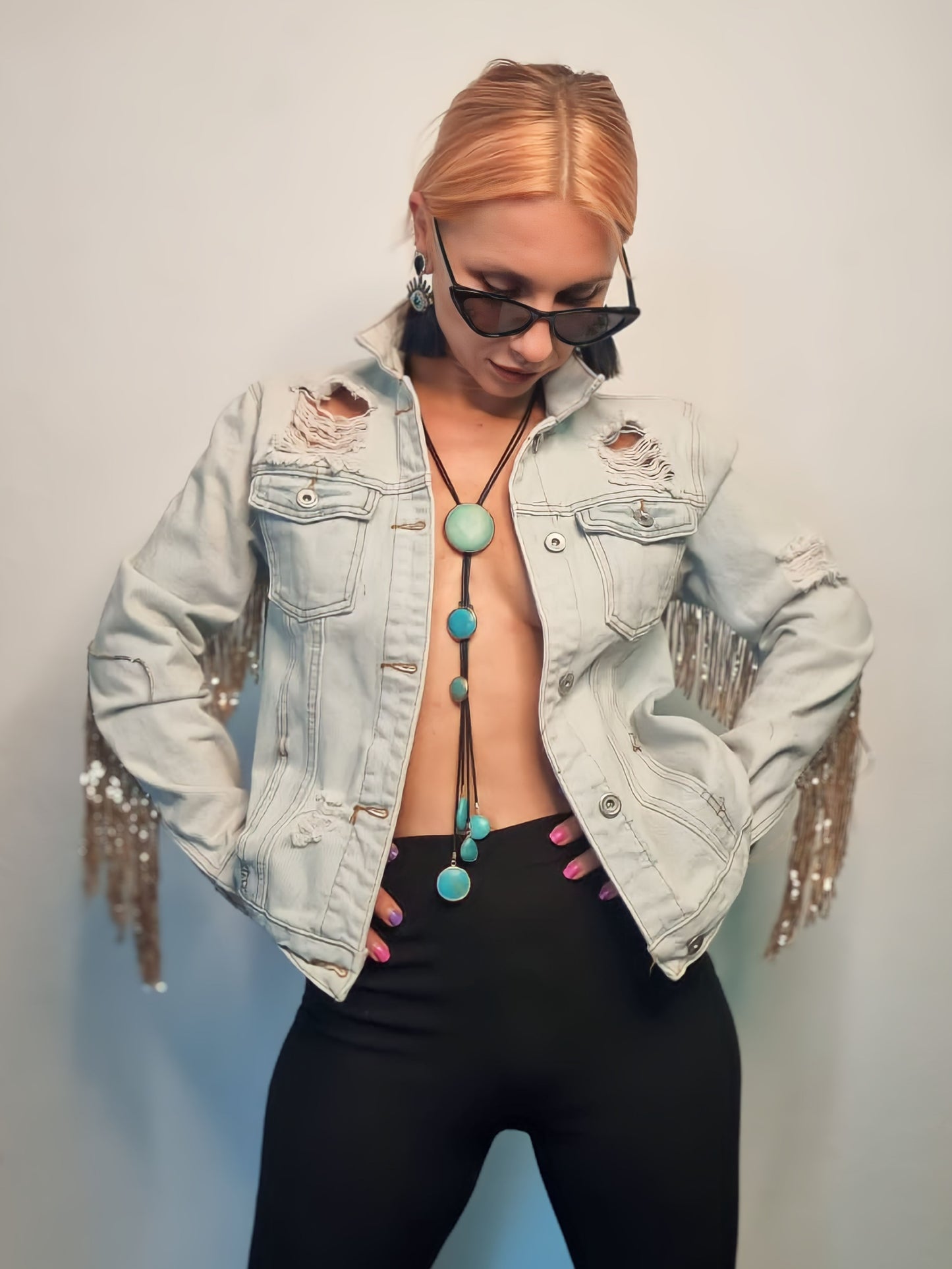 Denim Gold Fringe Bride Jacket – Flock Fashion & Accessories